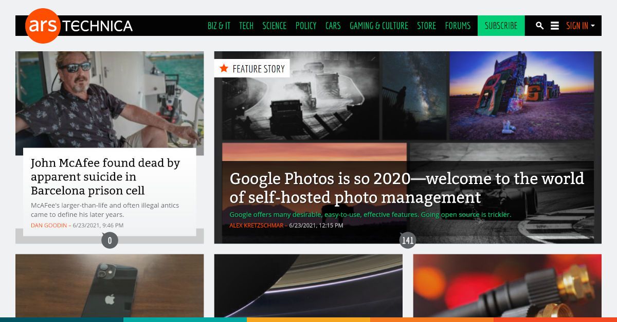 Ars Technica featured article reviews Photonix | Photonix Photo Manager ...